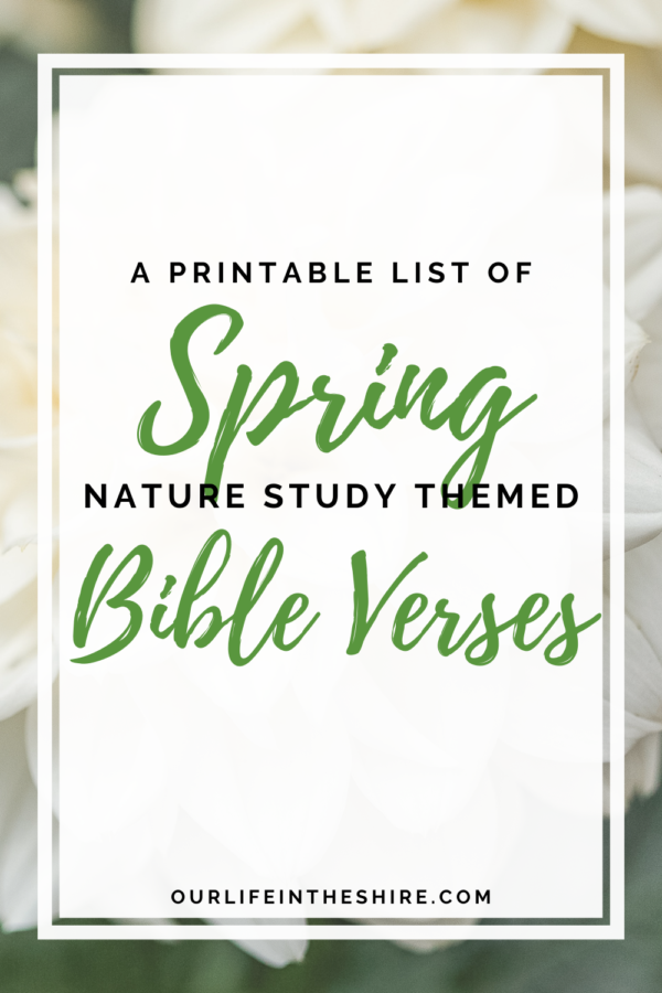 Spring Nature Related Bible Memory Verses - Our Life in the Shire