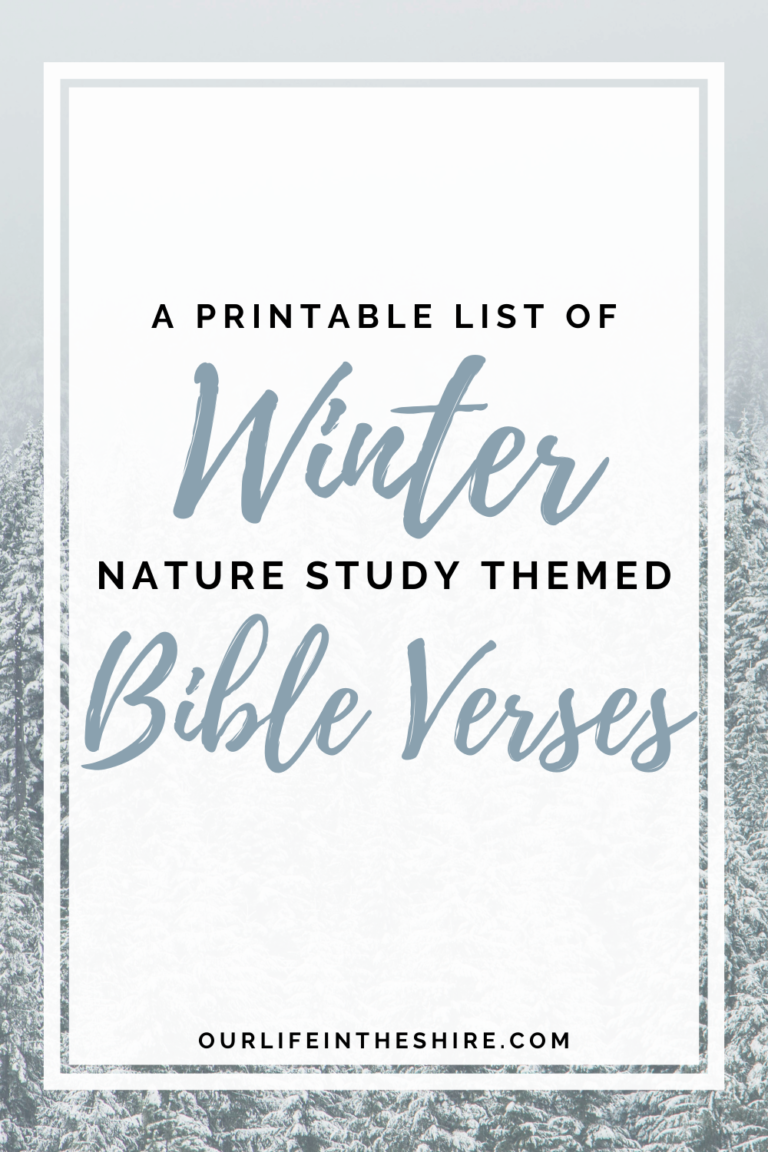 Winter Nature Related Bible Memory Verses - Our Life in the Shire